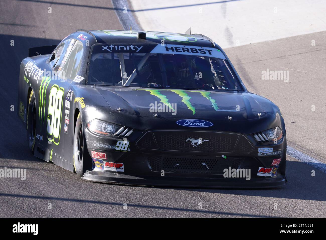 LAS VEGAS, NV - OCTOBER 14: Riley Herbst (#98 Stewart Haas Racing ...