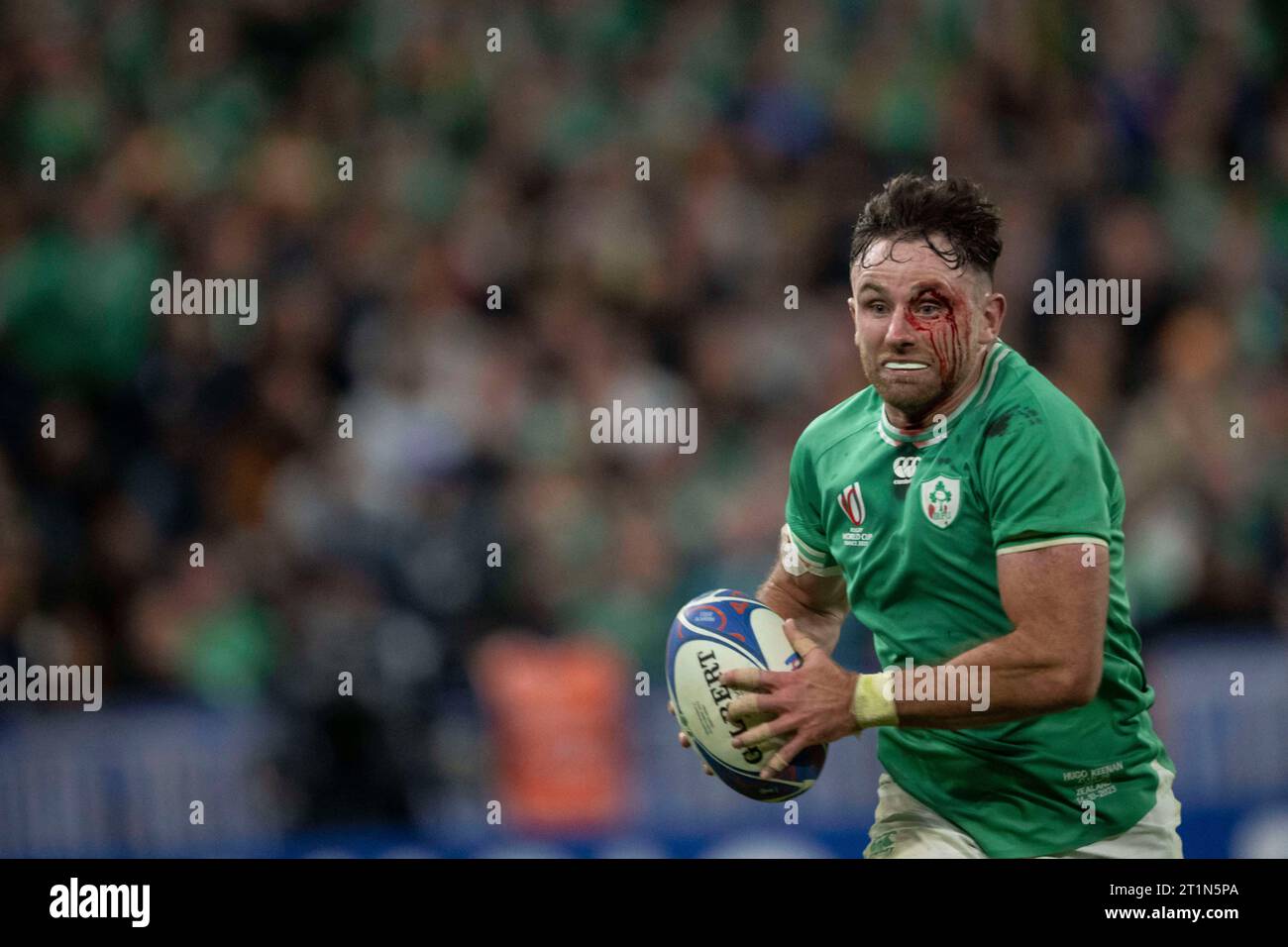 Ireland's full-back Hugo Keenan during the France 2023 Rugby World Cup ...