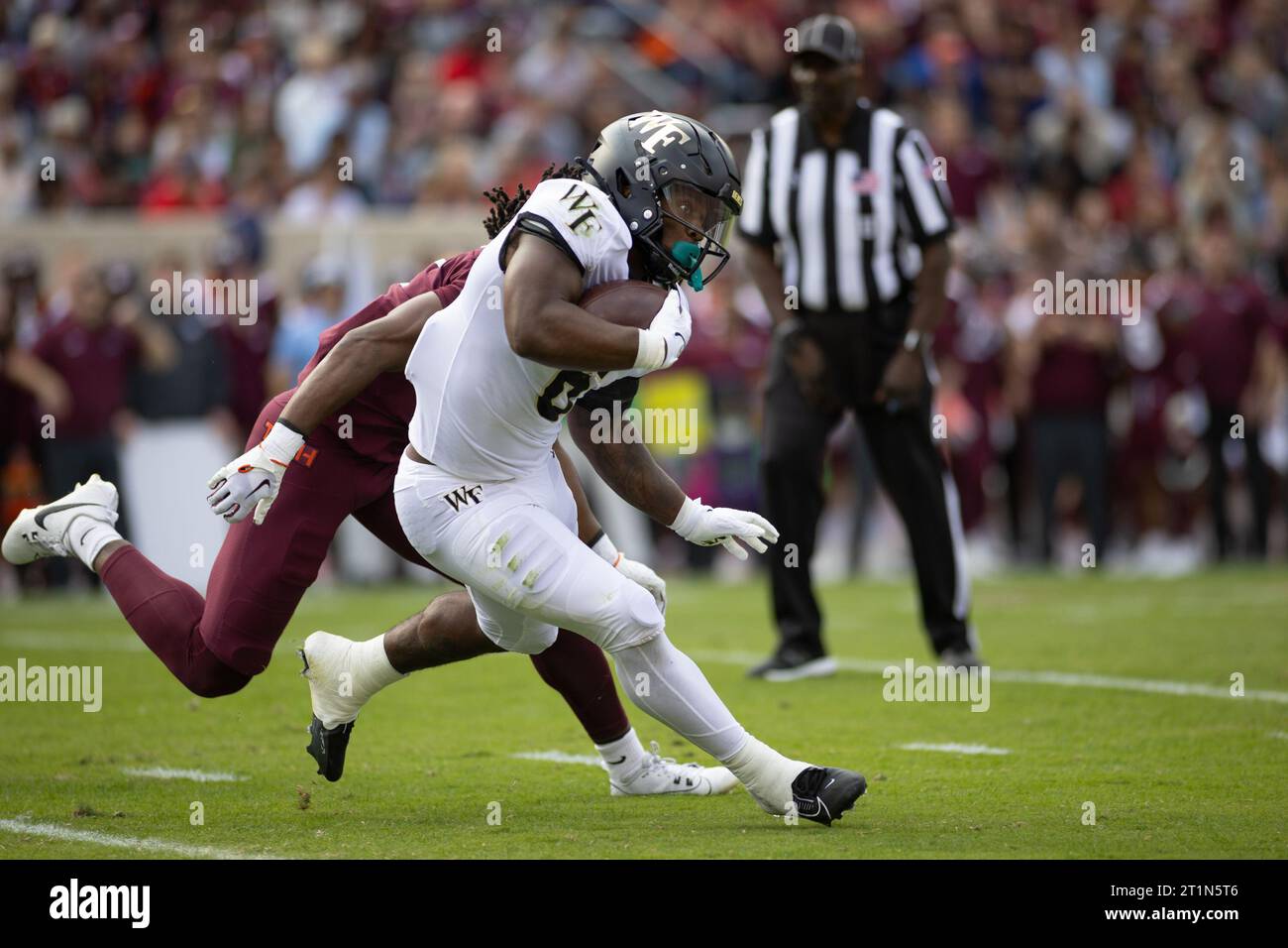 Lane Stadium Blacksburg, VA, USA. 14th Oct, 2023. Wake Forest Demon ...
