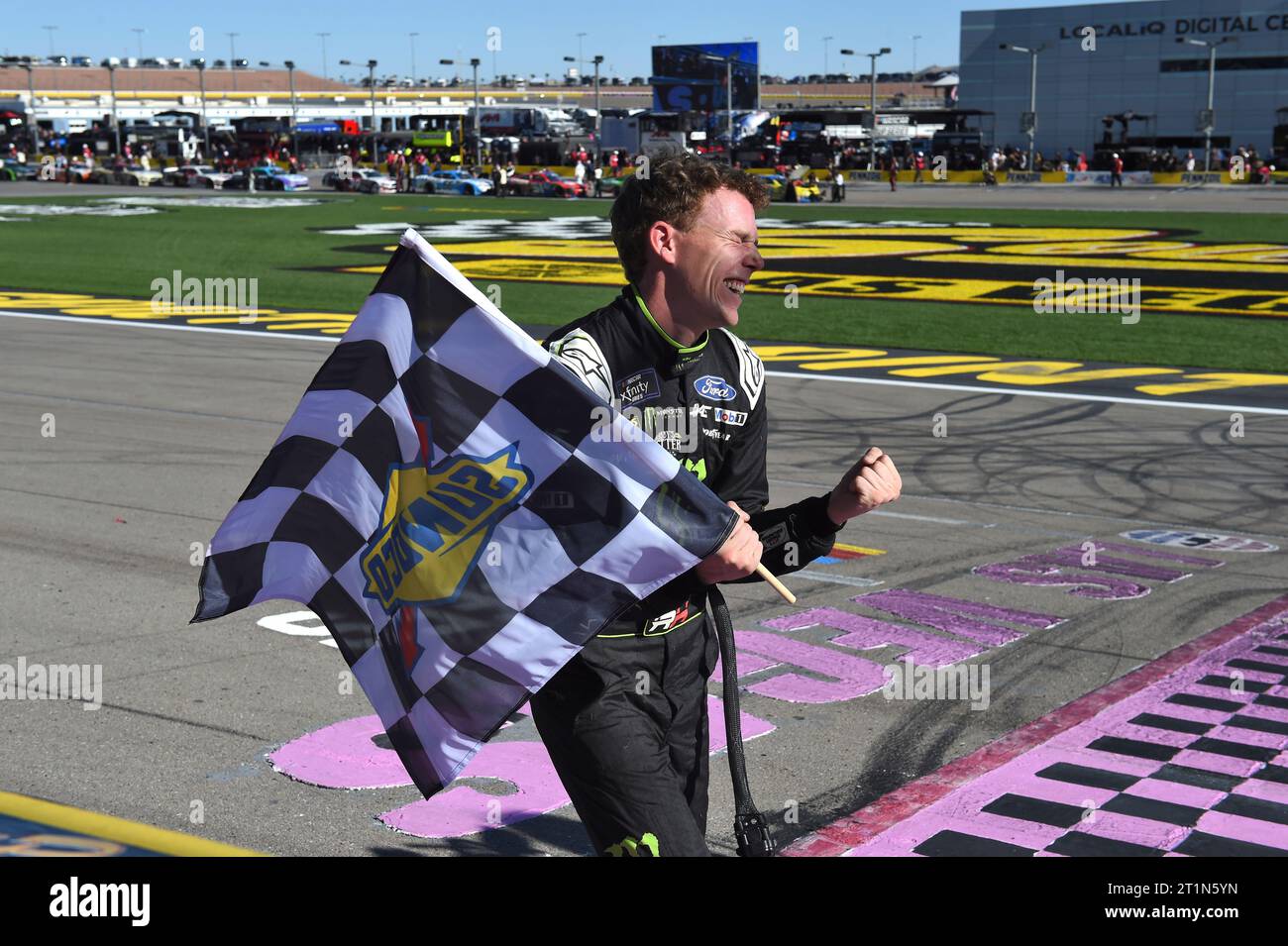 LAS VEGAS, NV - OCTOBER 14: Riley Herbst (#98 Stewart Haas Racing ...