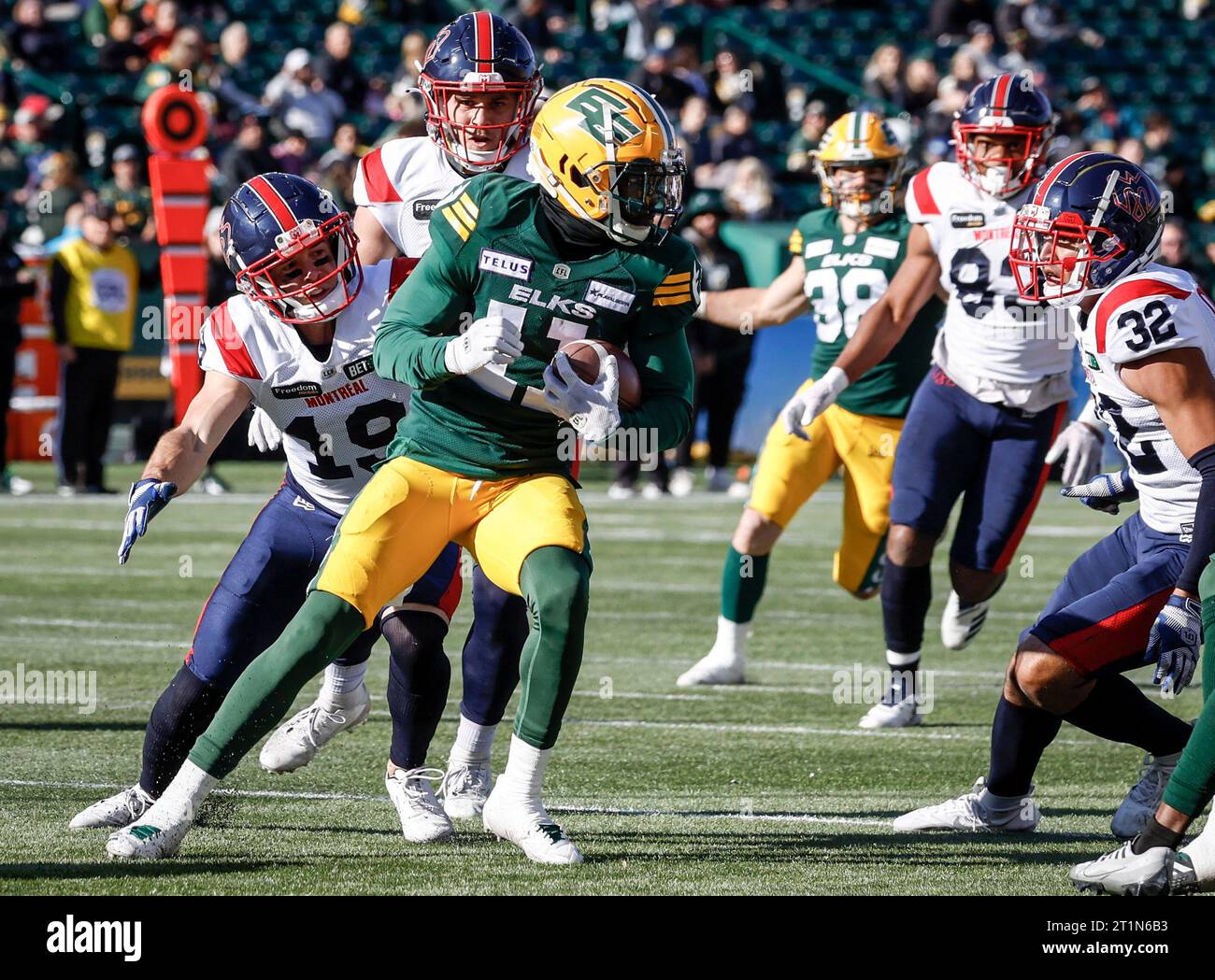 Edmonton, Canada. 14th Oct, 2023. Montreal Alouettes receiver Jake ...