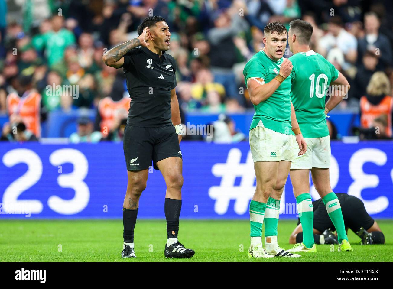 Rieko Ioane of New Zealand during the Rugby World Cup Quarter-final 2 ...
