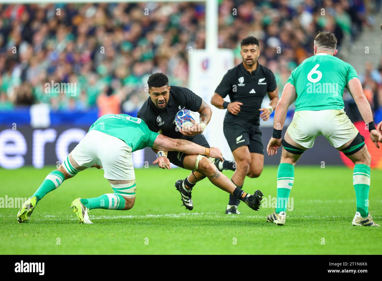 Jack Conan of Ireland and Ardie Savea of New Zealand during the Rugby ...