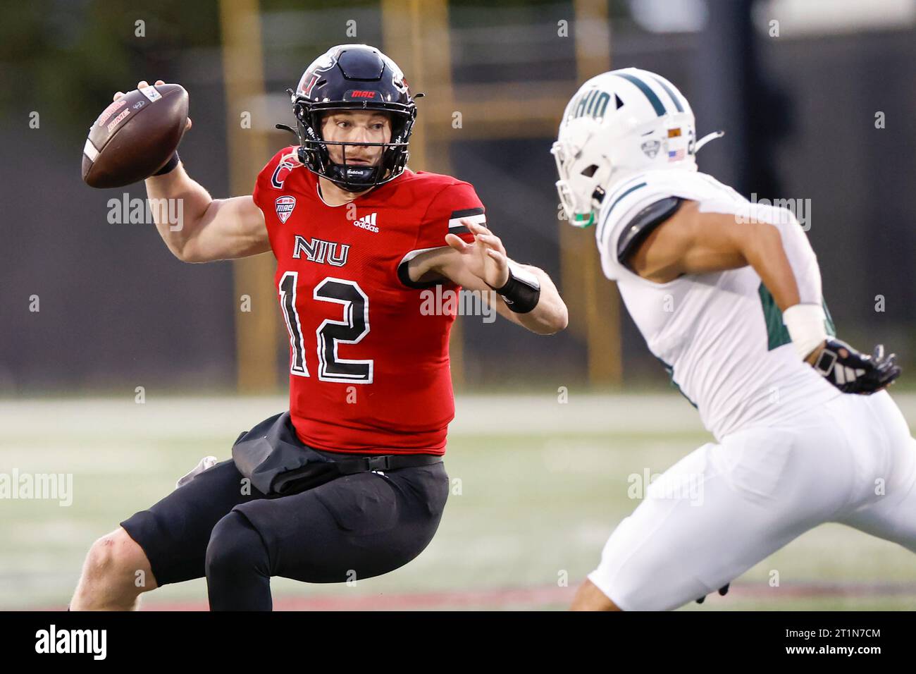 Northern Illinois Huskies quarterback Rocky Lombardi (12) looks to pass ...