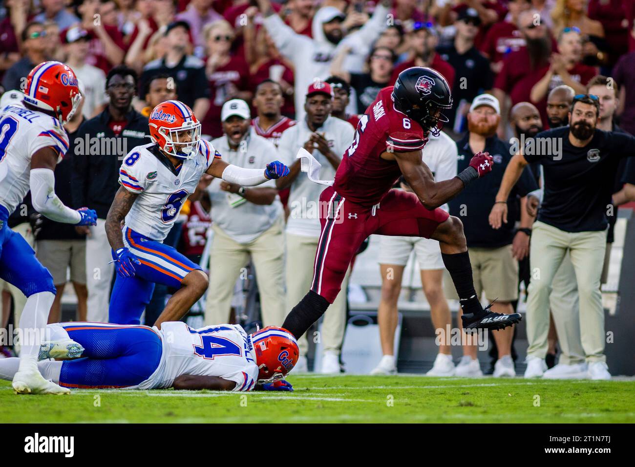 October 14, 2023: South Carolina Gamecocks tight end Joshua Simon (6 ...