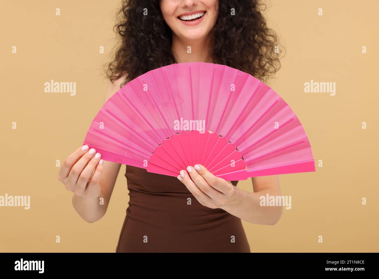 Woman fanning hands hi-res stock photography and images - Alamy