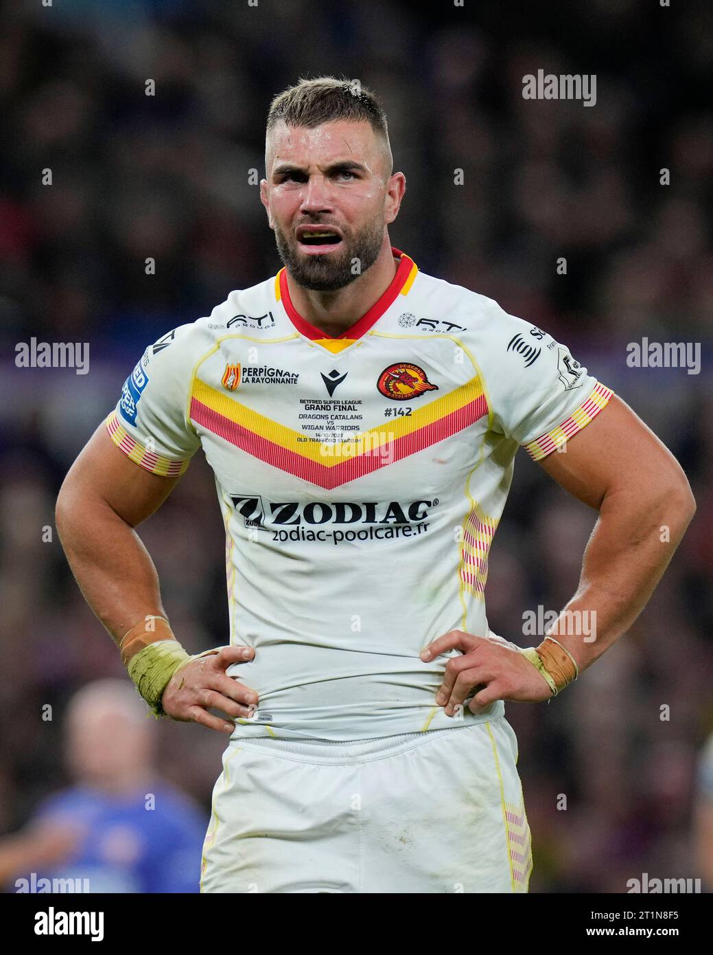 Mike McMeeken #8 of Catalans Dragons during the Betfred Super League ...