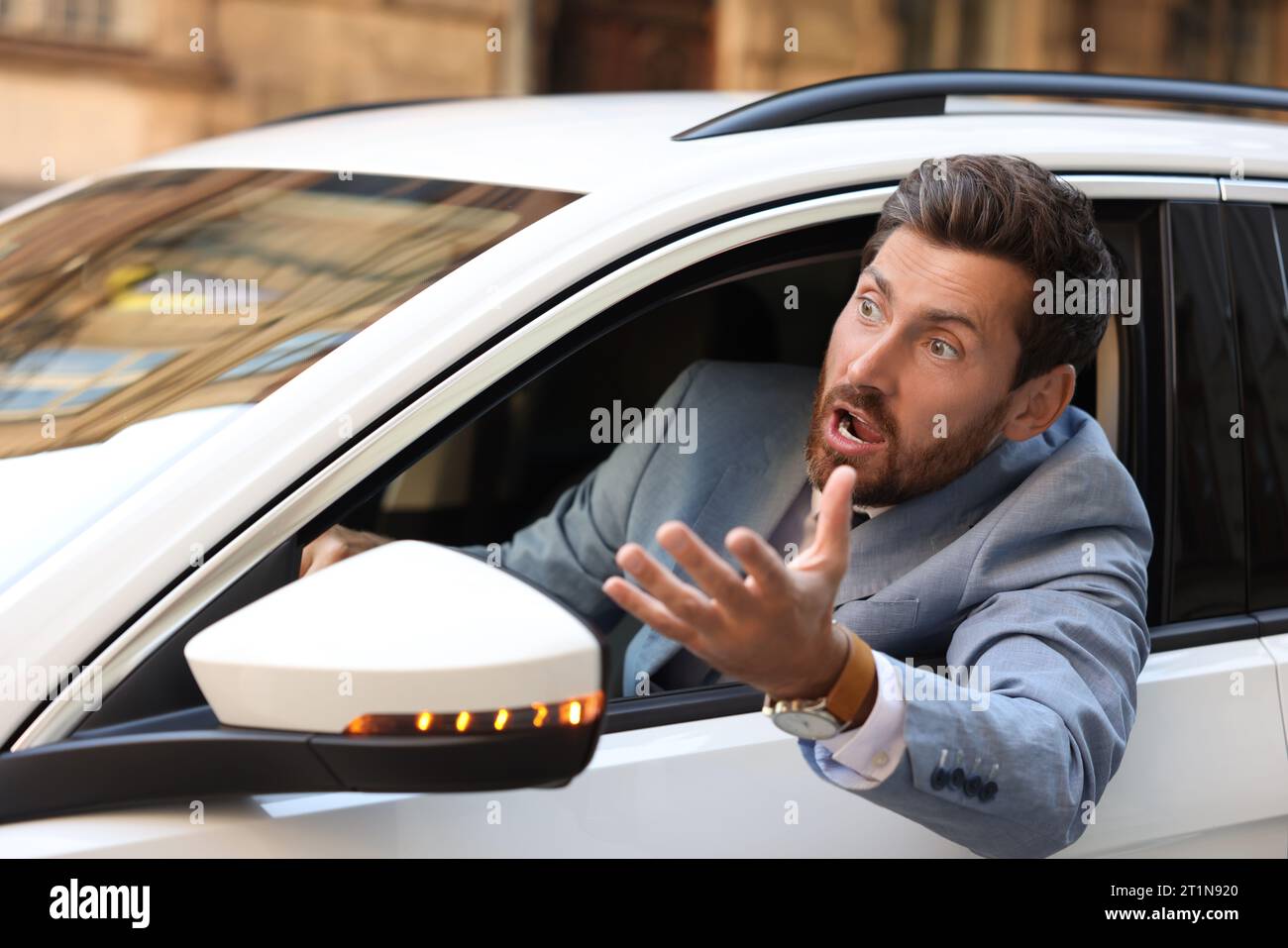 Man shouting from his car hi-res stock photography and images - Alamy