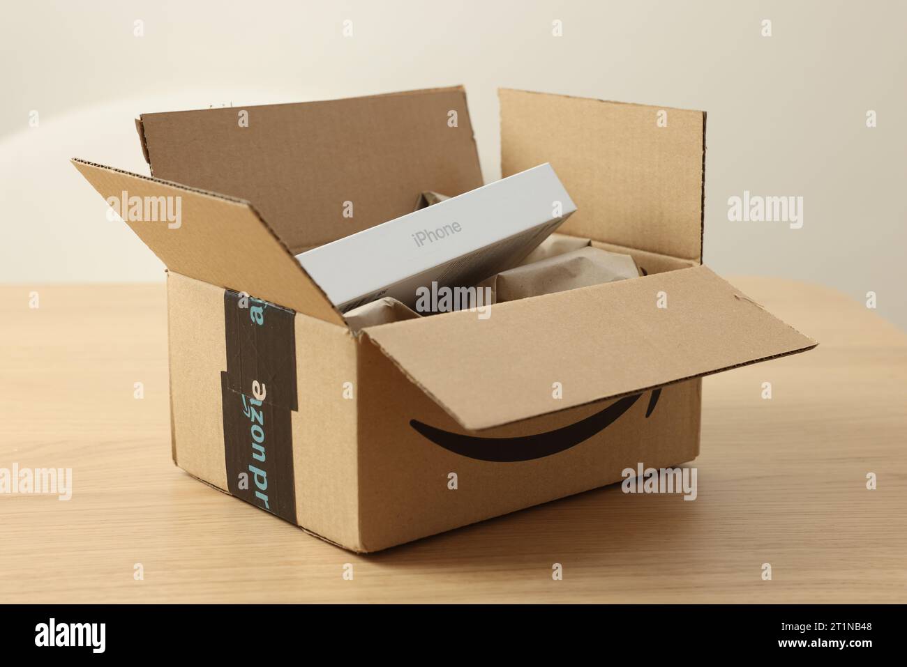 Leiden, Netherlands - October 6, 2023: New iPhone 15 Pro Max and ...