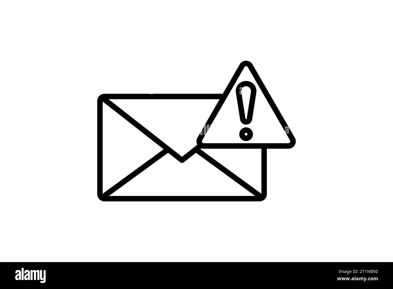 Warning letter icon. envelope with exclamation mark. icon related to Warning, notification ...