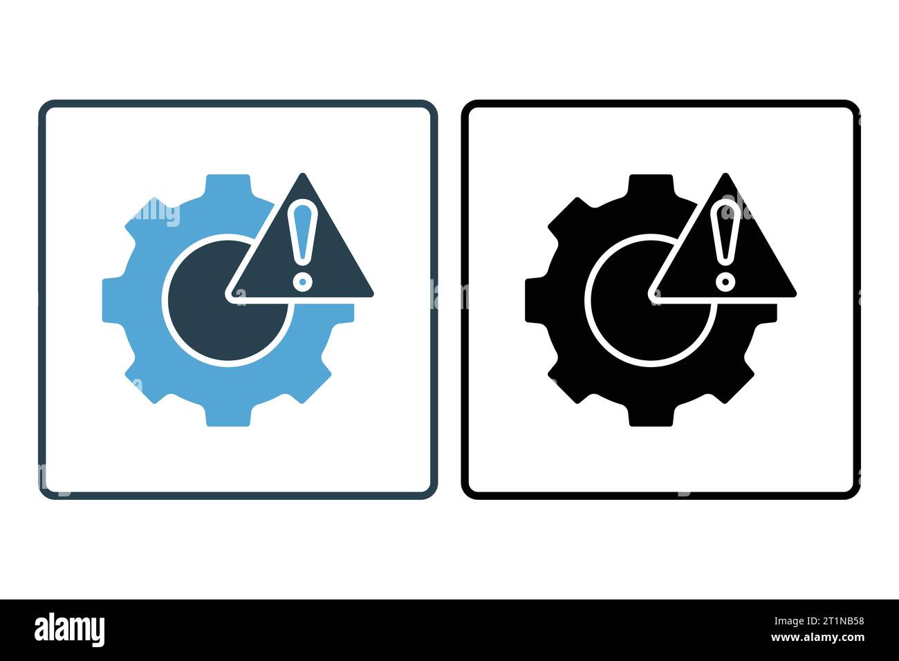System Error Icon Gear With Exclamation Mark Icon Related To Warning 9412
