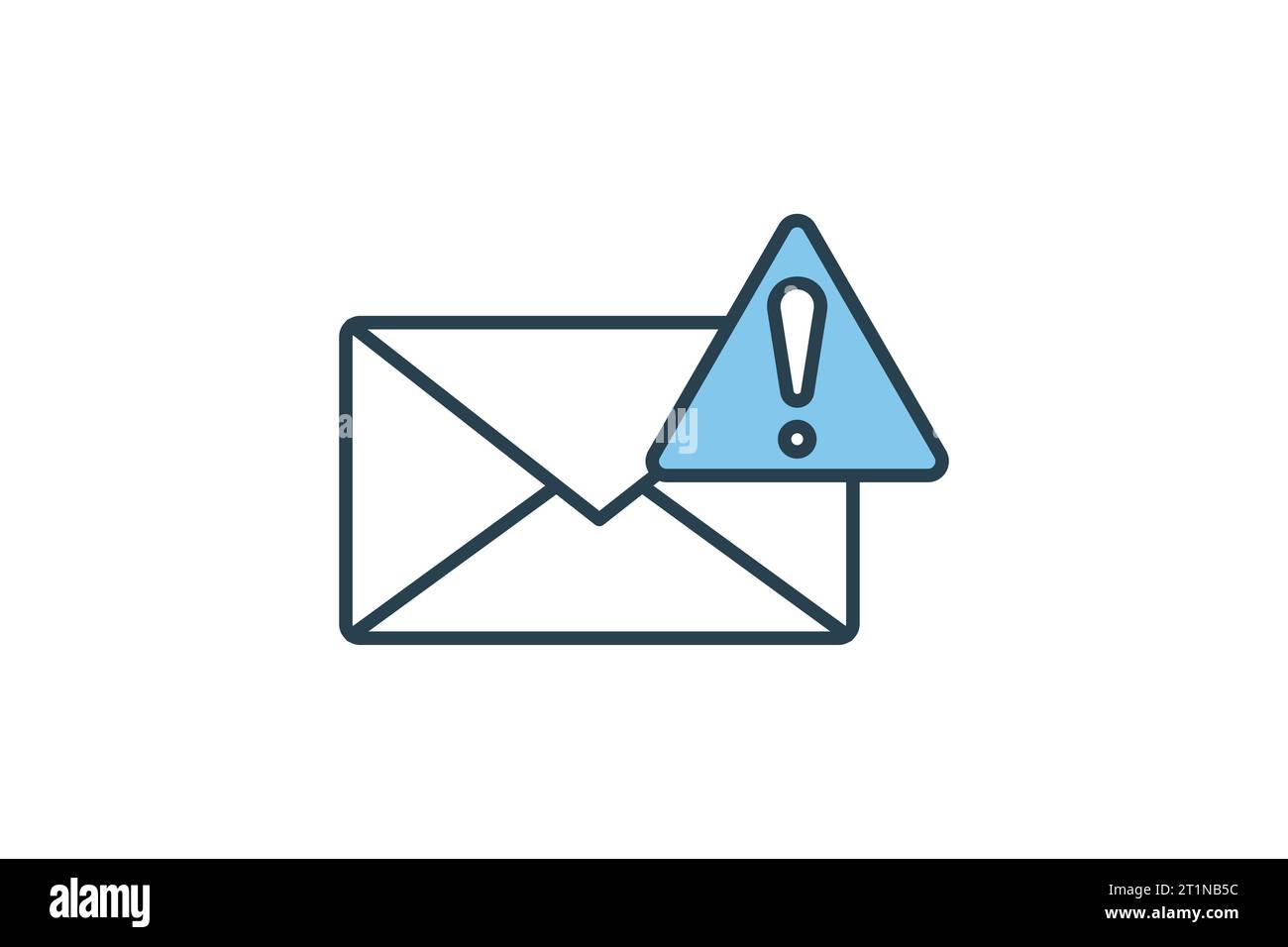 Warning letter icon. envelope with exclamation mark. icon related to Warning, notification ...