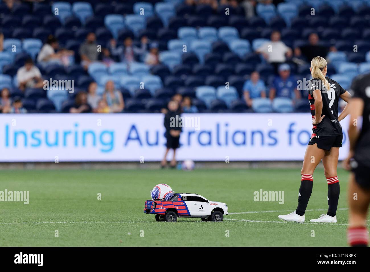 Sydney, Australia. 14th Oct, 2023. The match ball carried to the field ...
