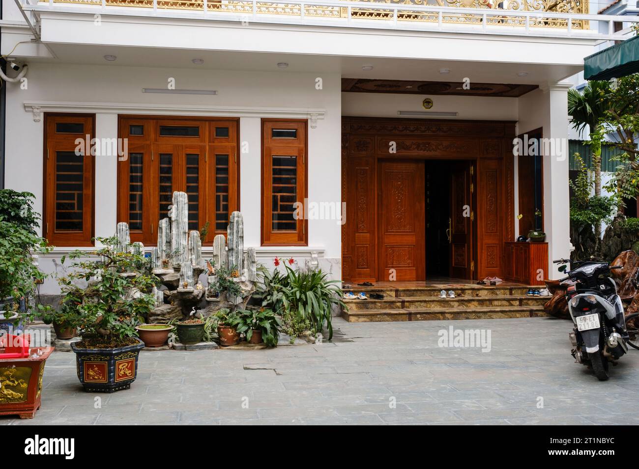 Long Khe Village, Vietnam. Vegetation Decorating Entry Courtyard to ...