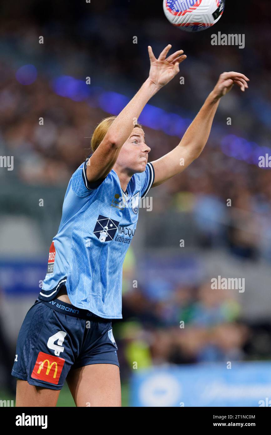 Sydney, Australia. 14th Oct, 2023. Tori Tumeth of Sydney FC throws the ...