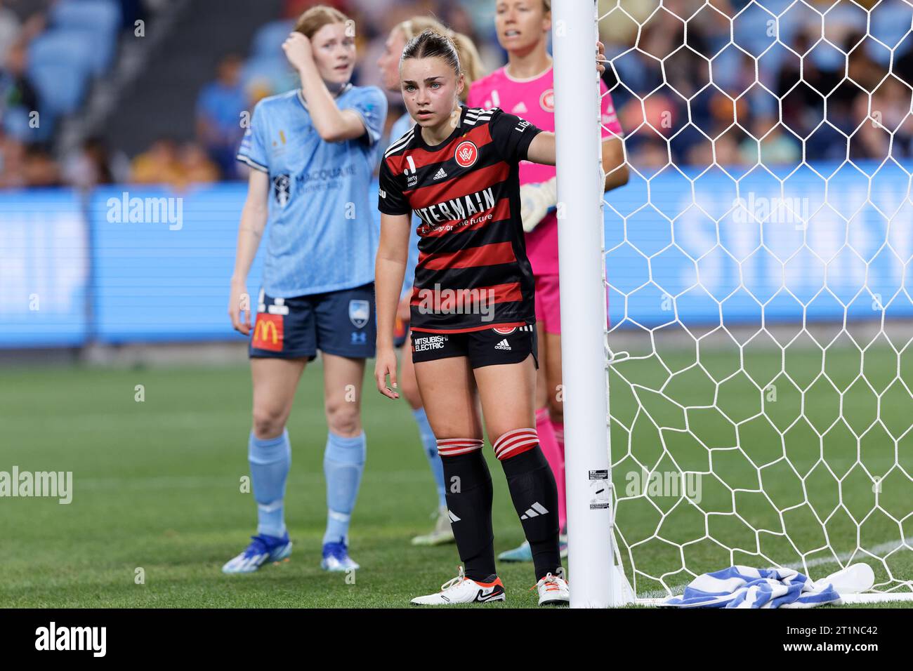 Sydney, Australia. 14th Oct, 2023. Amy Chessari of the Wanderers looks ...