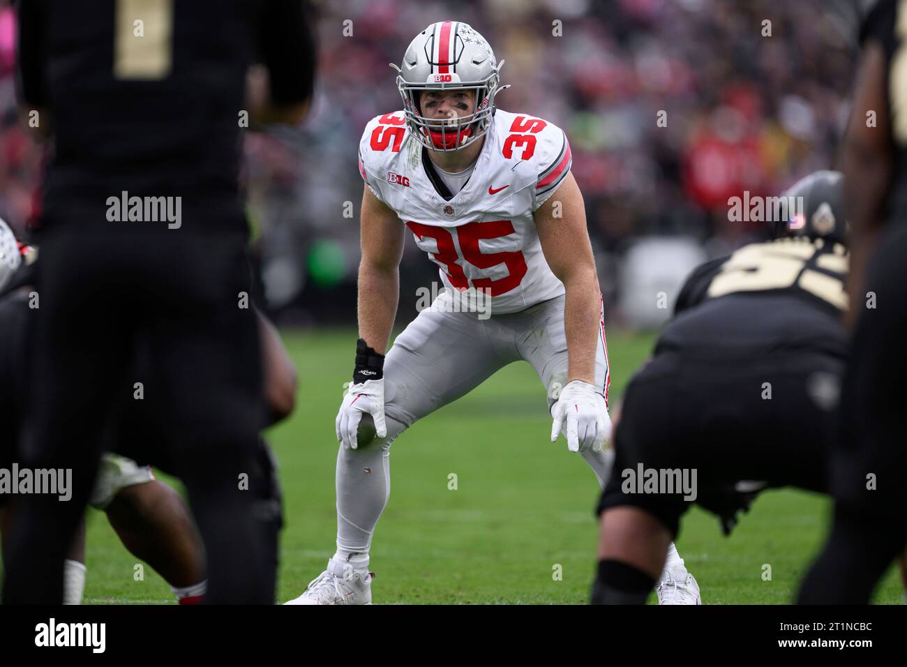 WEST LAFAYETTE, IN - OCTOBER 14: Ohio State Buckeyes linebacker Tommy ...