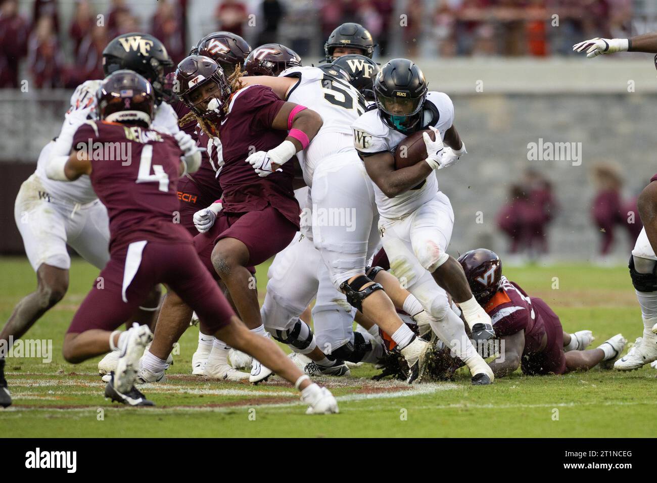 Lane Stadium Blacksburg, VA, USA. 14th Oct, 2023. Wake Forest Demon ...