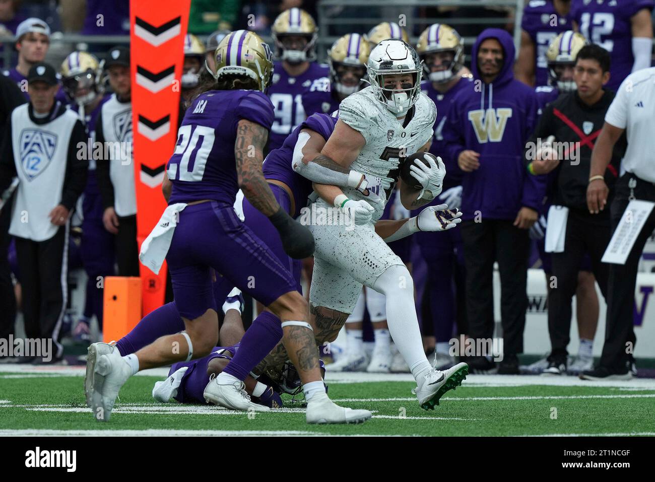 SEATTLE, WA - OCTOBER 14: Oregon Ducks tight end Terrance Ferguson (3 ...