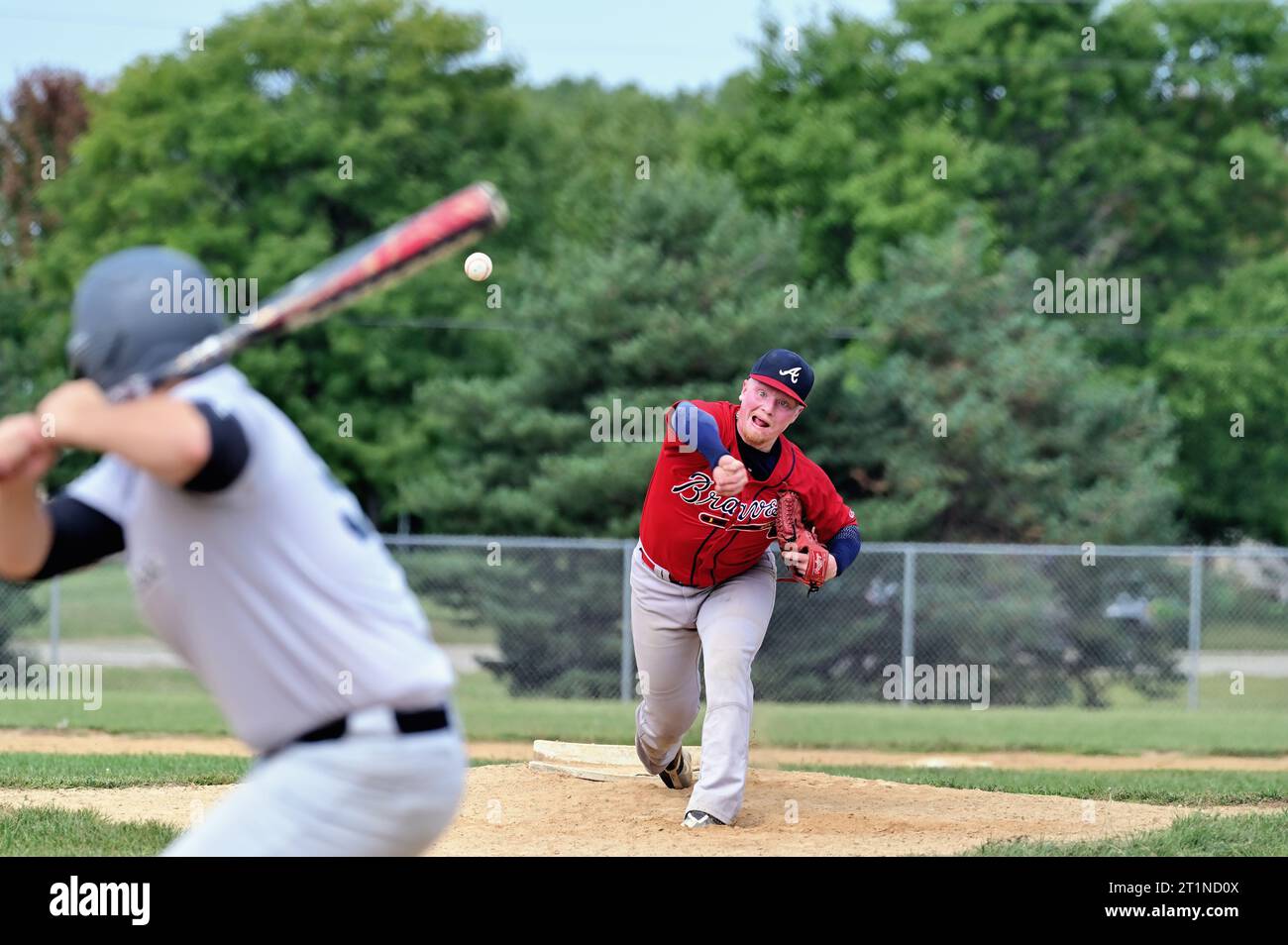 Batter and pitcher hi-res stock photography and images - Alamy