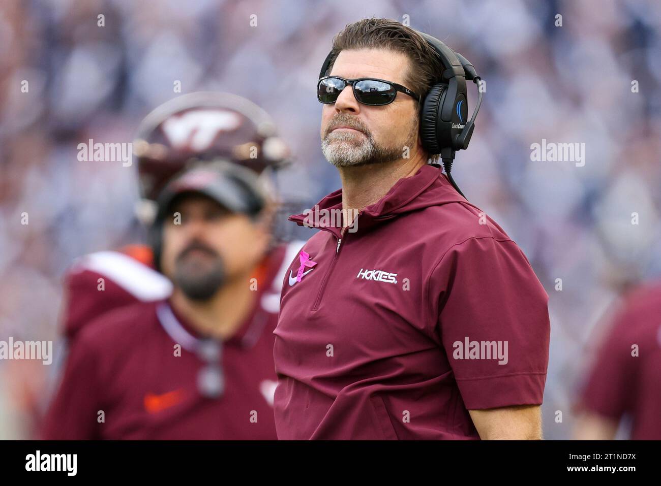 Blacksburg, Virginia, USA. 14th Oct, 2023. Virginia Tech Hokies head ...