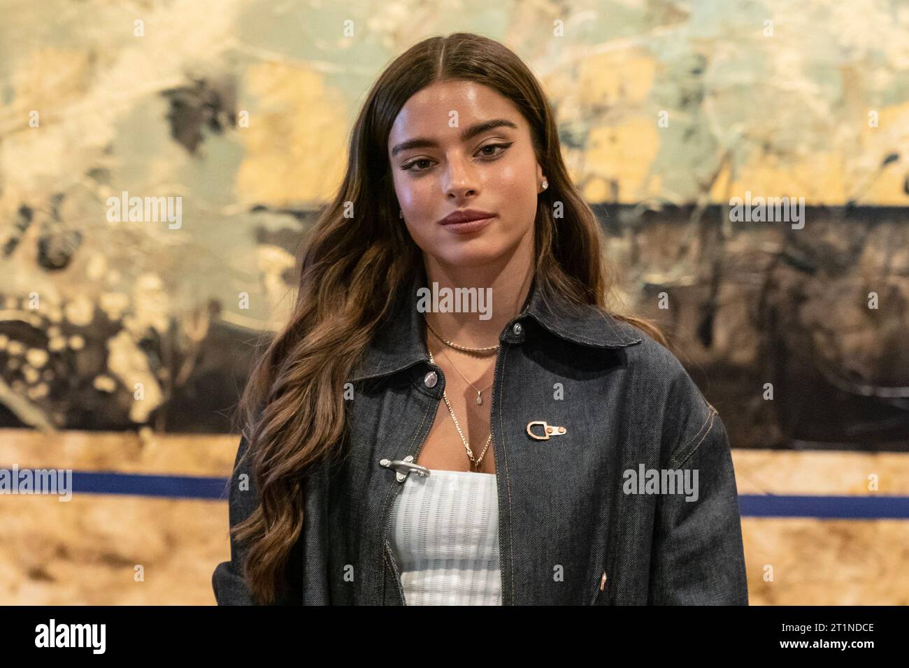 New York, USA. 13th Oct, 2023. Pop star singer Noa Kirel poses after ...