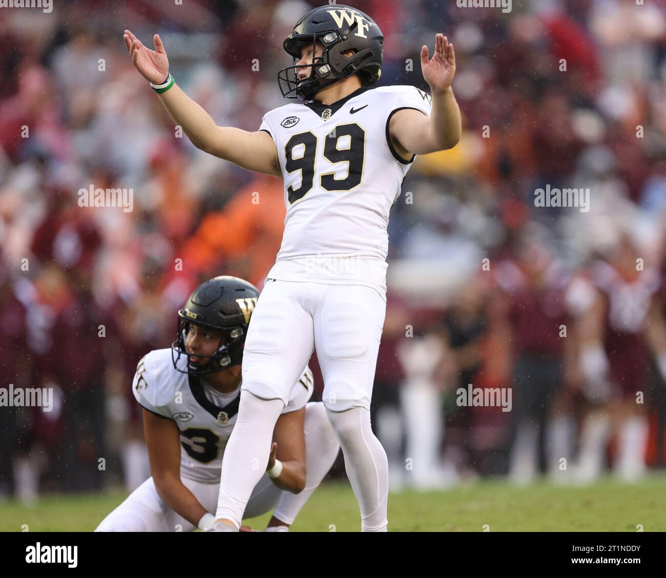 Blacksburg, Virginia, USA. 14th Oct, 2023. Wake Forest Demon Deacons ...