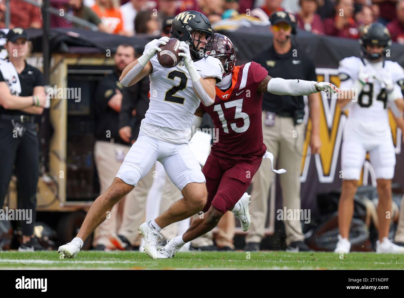 Blacksburg, Virginia, USA. 14th Oct, 2023. Wake Forest Demon Deacons ...
