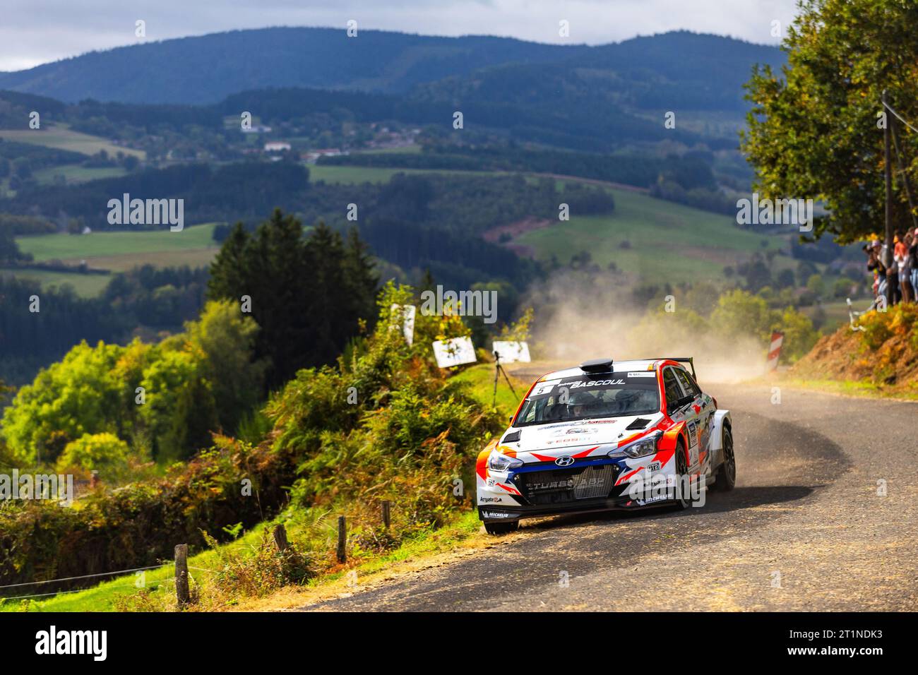 Ambert, France. 14th Oct, 2023. 05 BERFA Jordan, THOMAS Chloe, Huyndai ...