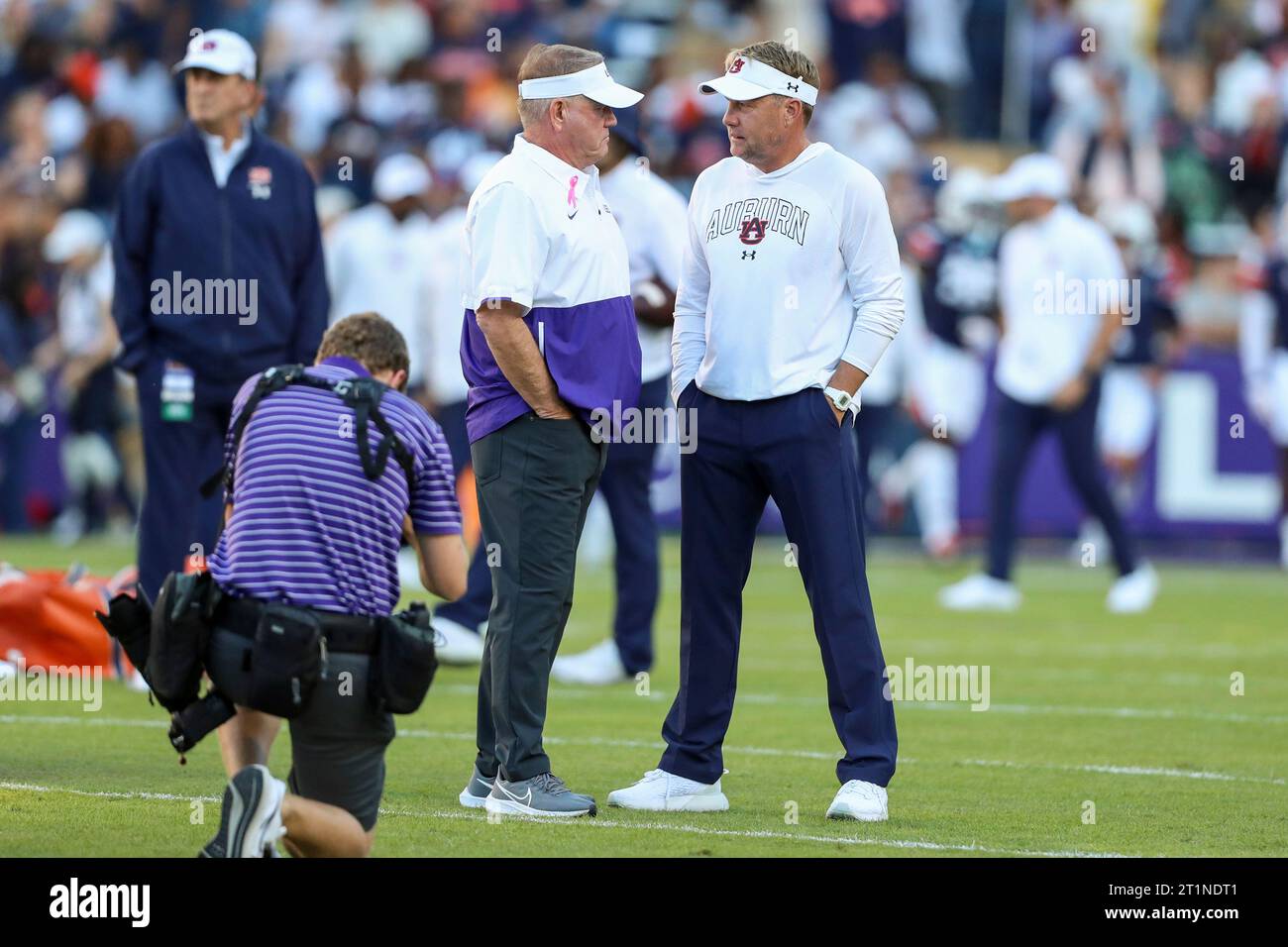 October 14, 2023: LSU Head Coach Brian Kelly and Auburn Head Coach Hugh ...