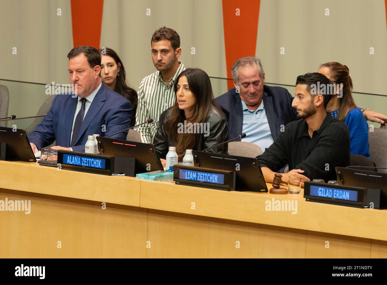 New York, USA. 13th Oct, 2023. Alana Zeitchik whose relative was ...
