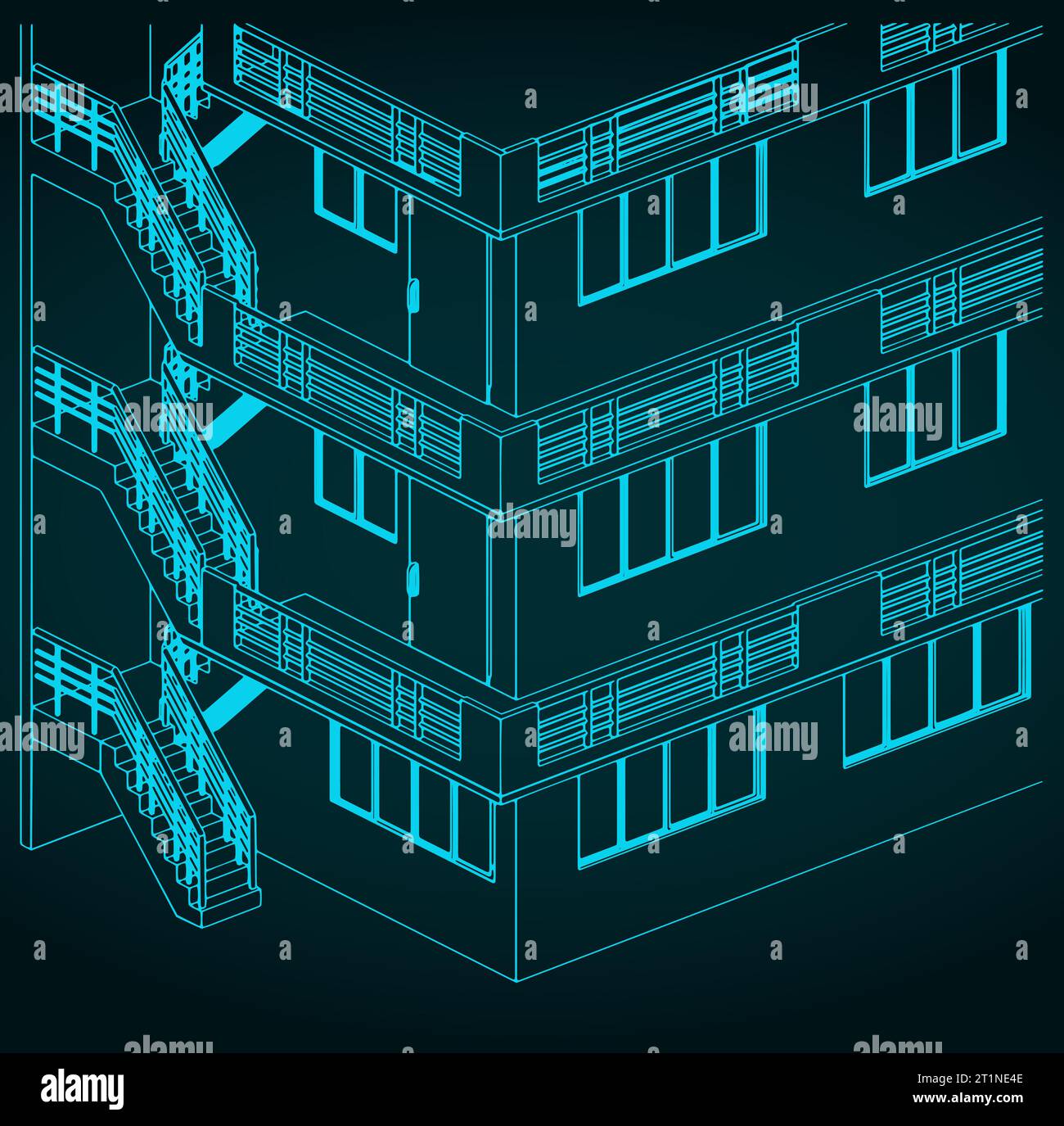 Balconies stairs Stock Vector Images - Alamy