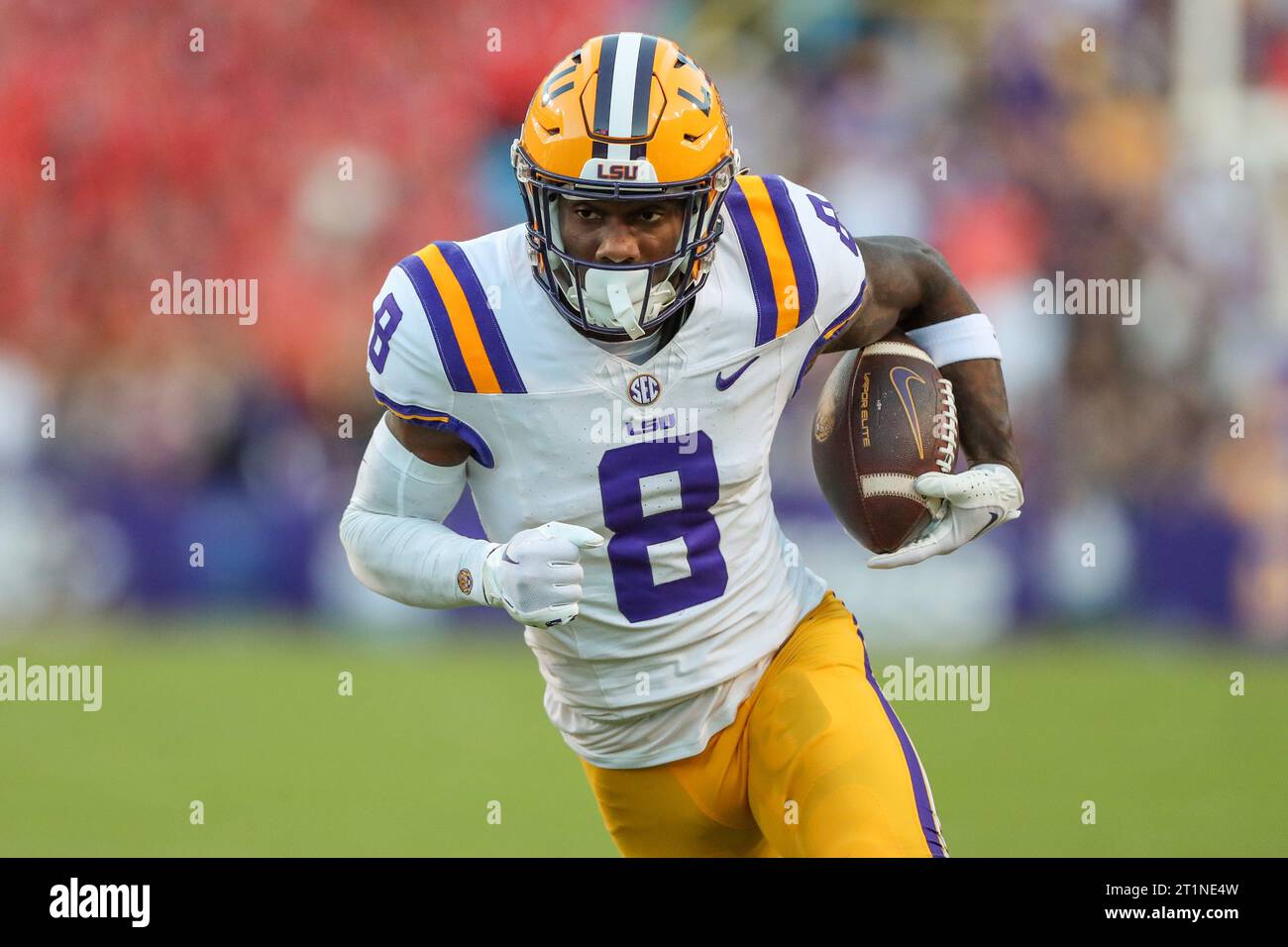 Baton Rouge, LA, USA. 14th Oct, 2023. LSU receiver Malik Nabers (8 ...