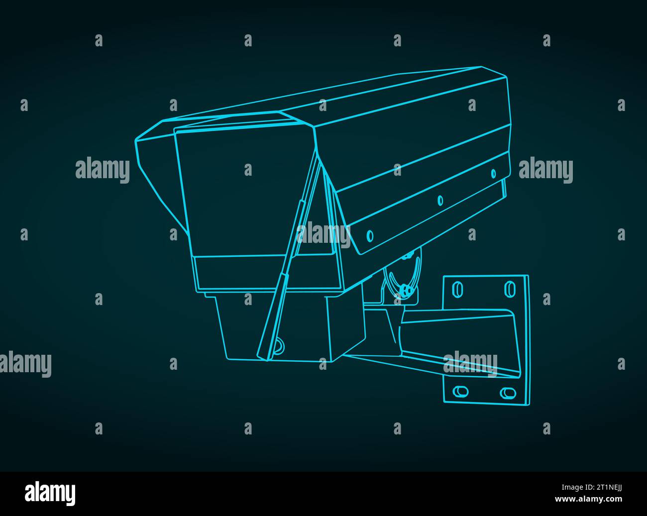 Stylized vector illustration of surveillance camera with windscreen ...