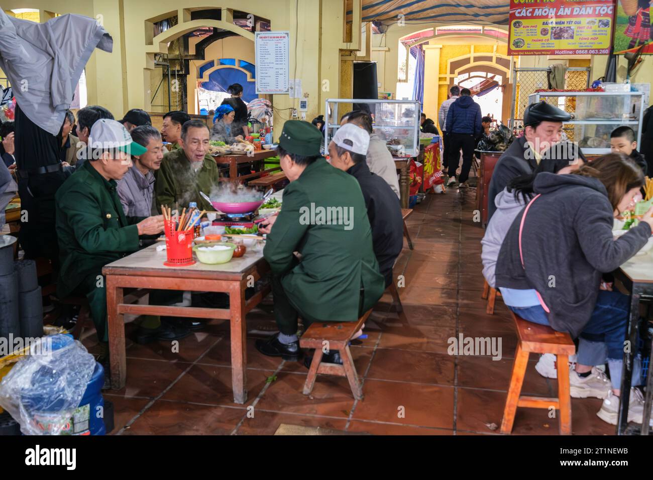 Bac Ha Sunday Market Food Vendors, Vietnam. Lao Cai Province Stock ...