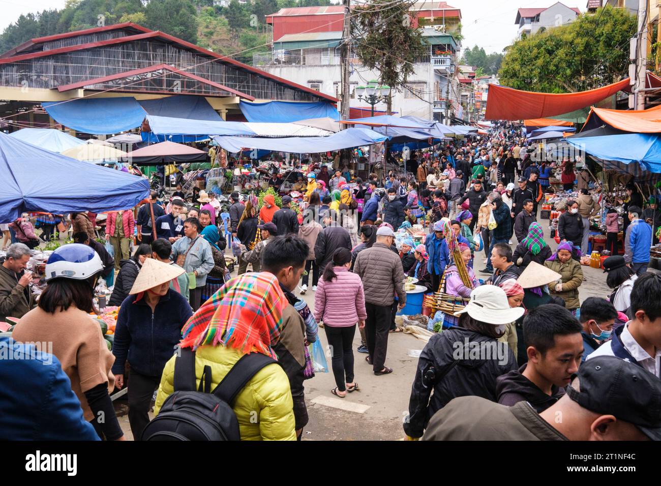 Bac Ha Sunday Market, Vietnam. Lao Cai Province Stock Photo - Alamy
