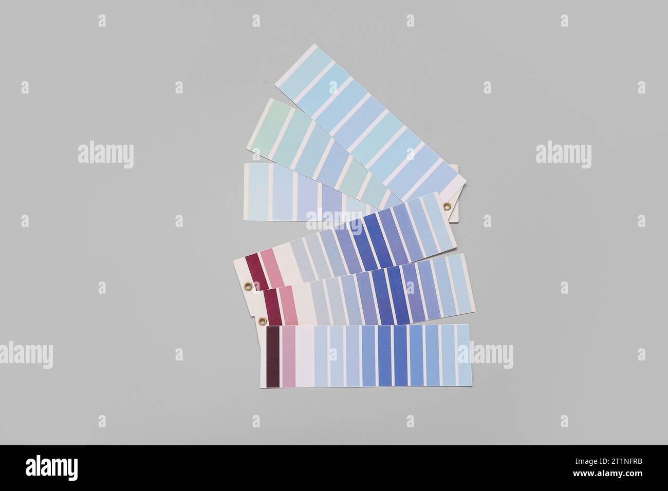 Many color palettes on grey background Stock Photo - Alamy