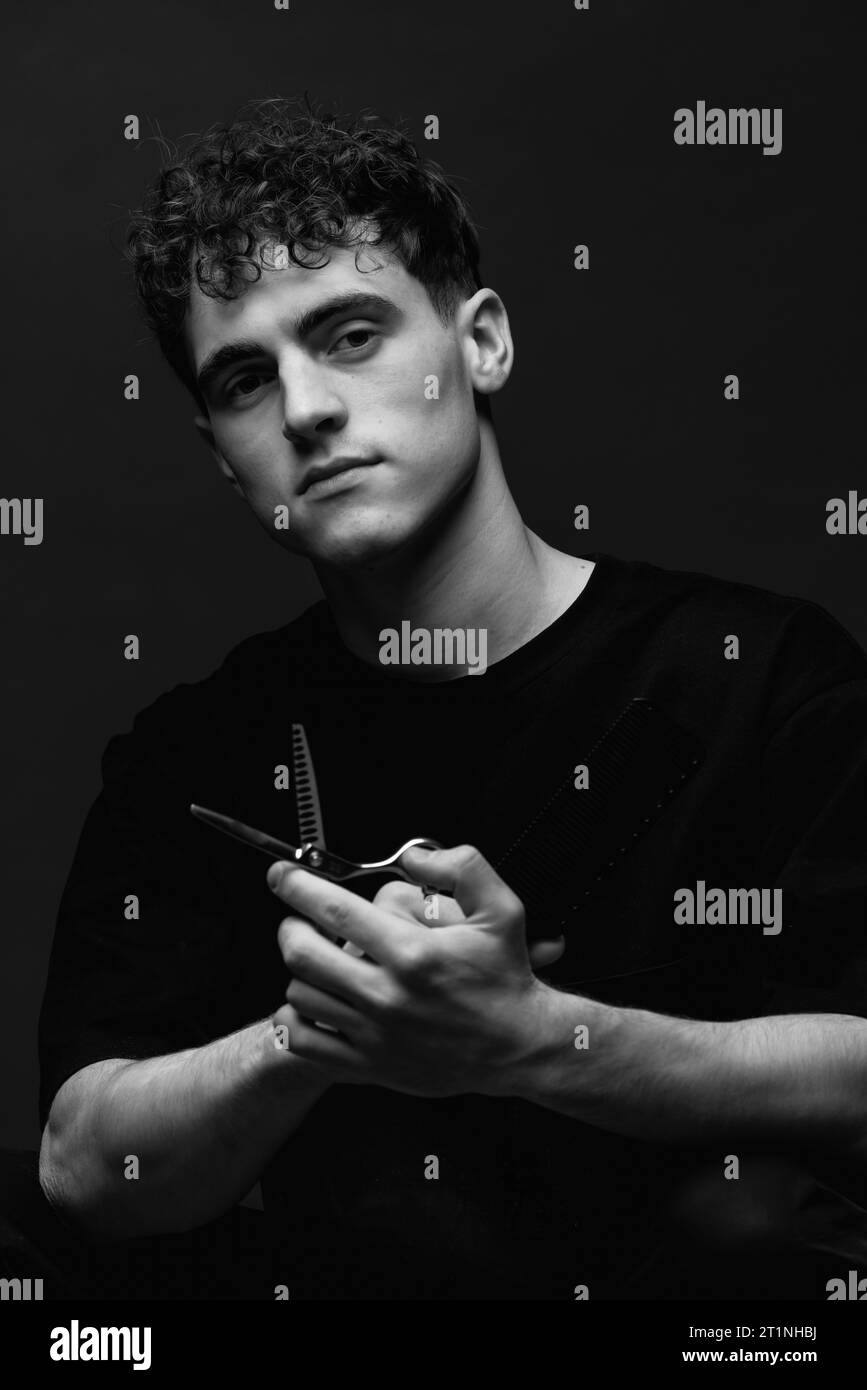 Professional studio portrait Black and White Stock Photos & Images - Alamy