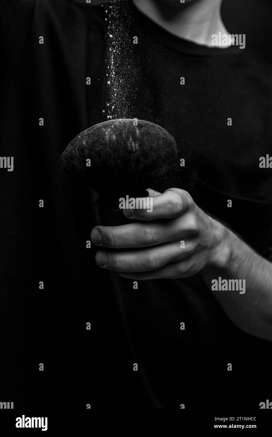 Holding scissors Black and White Stock Photos & Images - Alamy