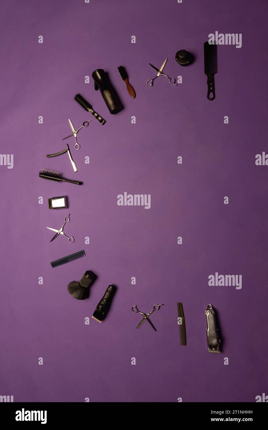 Tools for cutting beard barbershop. Male hairdresser with his equipment ...
