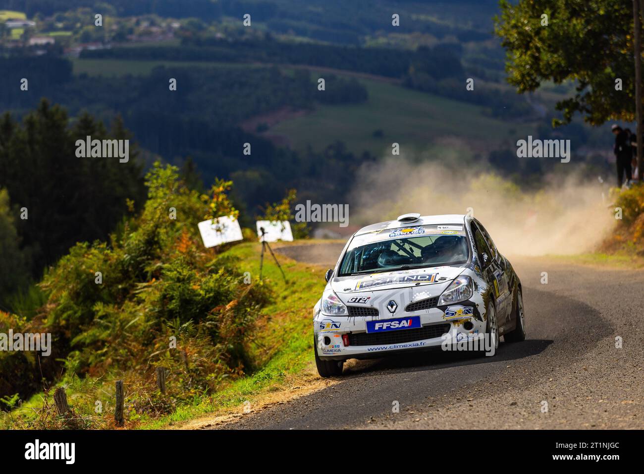 Ambert, France. 14th Oct, 2023. 82 BEAUTES Loic, PALMA Karine, Renault ...
