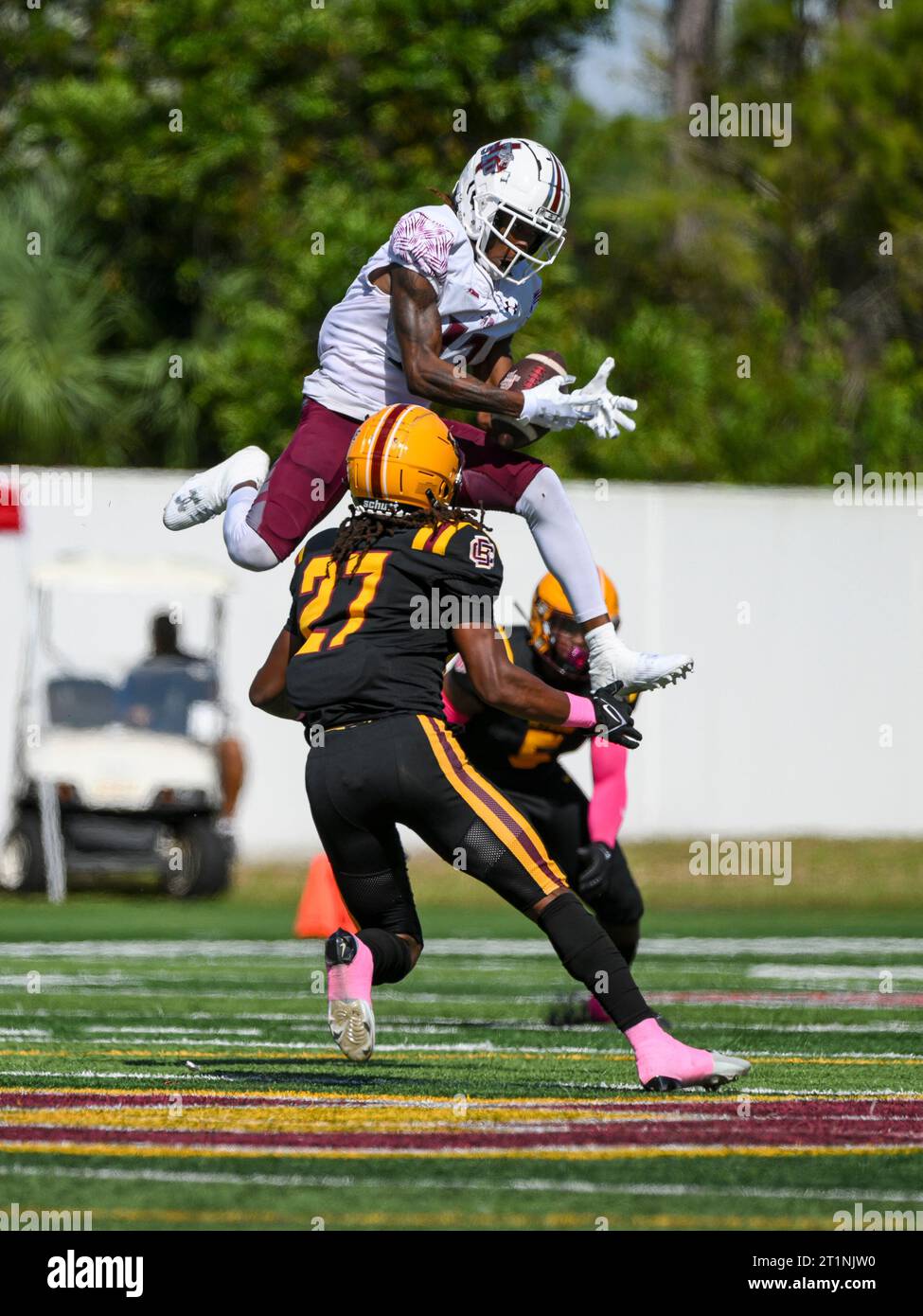 October 14, 2023: Texas Southern wide receiver Trenton Leary (12) makes ...