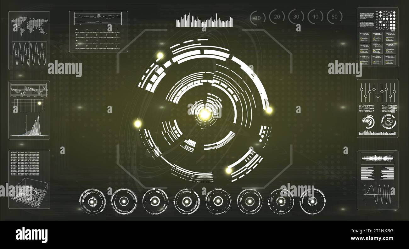 Futuristic digital interface blue grid hi-res stock photography and images - Alamy