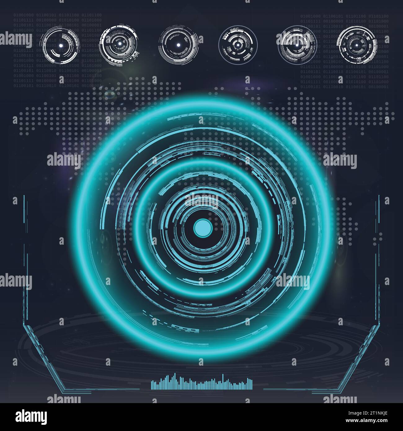 Futuristic digital interface circular design hi-res stock photography and images - Alamy