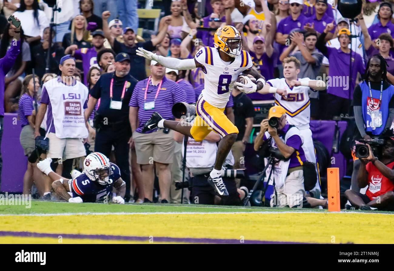 Baton Rouge, Louisiana, USA. 14th Oct, 2023. LSU Tigers wide receiver ...