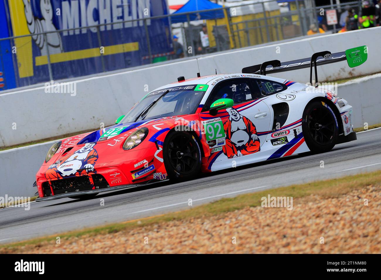 BRASELTON, GA - OCTOBER 14: #92: Kellymoss with Riley, Porsche 911 GT3 ...