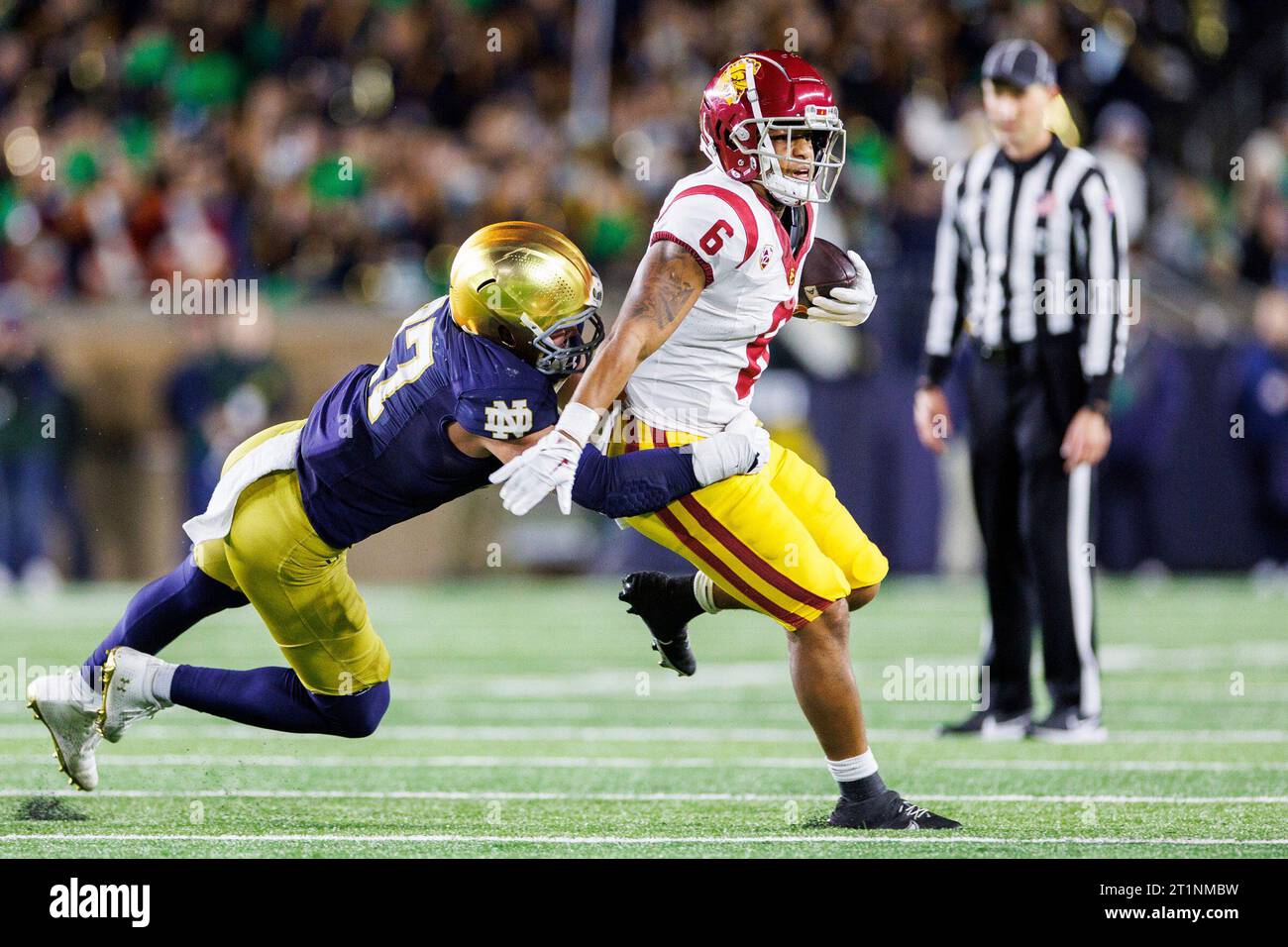 October 14, 2023: USC running back Austin Jones (6) runs with the ball ...