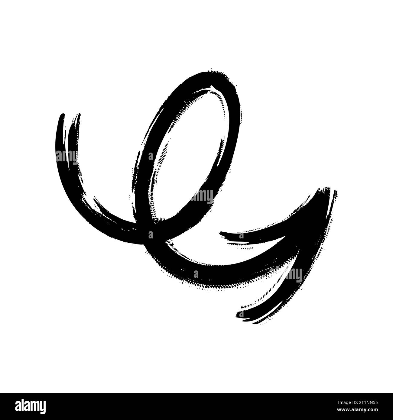 Grunge arrow. Brush painted arrow with marker texture. Vector ...