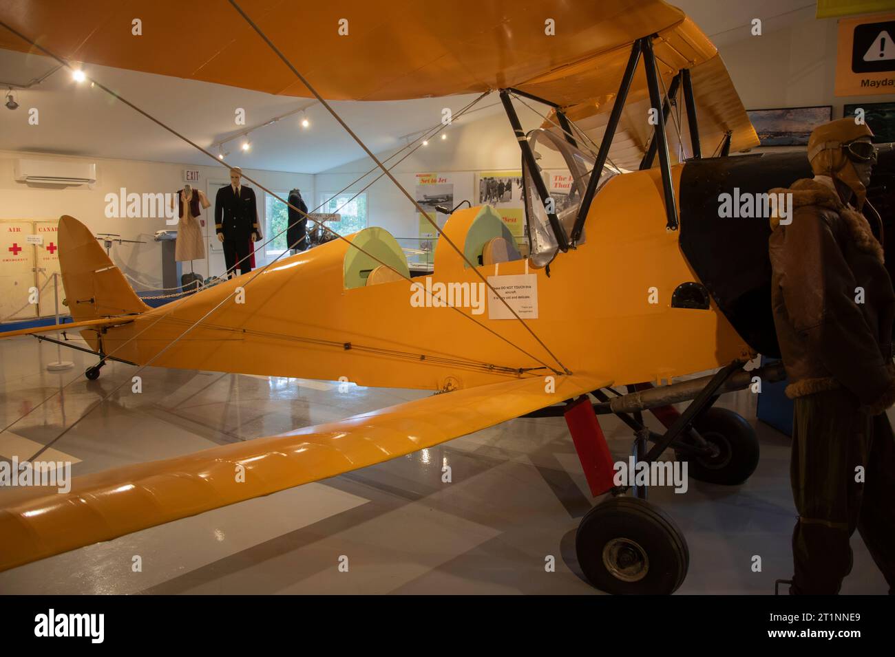 1942 deHavilland Tiger Moth training aircraft inside the North Atlantic ...