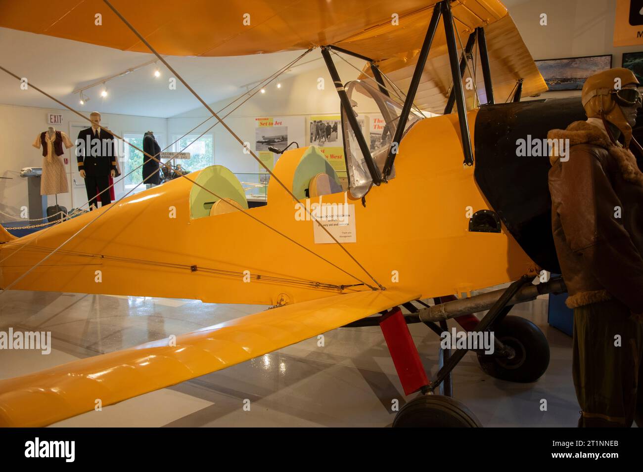 1942 deHavilland Tiger Moth training aircraft inside the North Atlantic ...